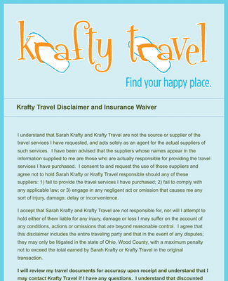 Travel Disclaimer and Insurance Waiver Form Template | Jotform