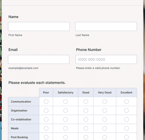 Travel Feedback Form Template | Jotform