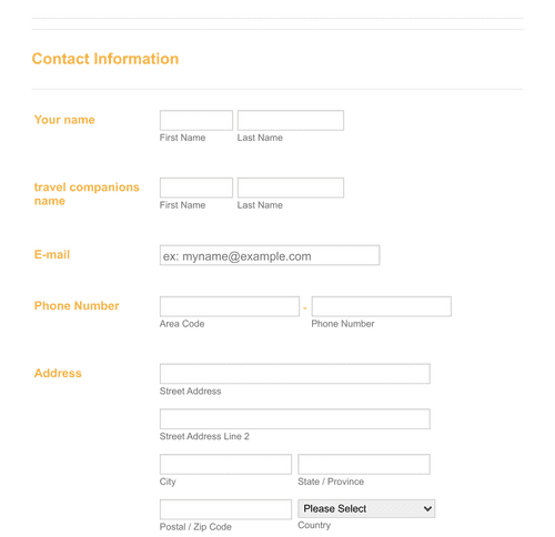 Travel Form Template | Jotform