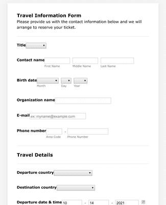 TATKAL BOOKING Form Template | Jotform