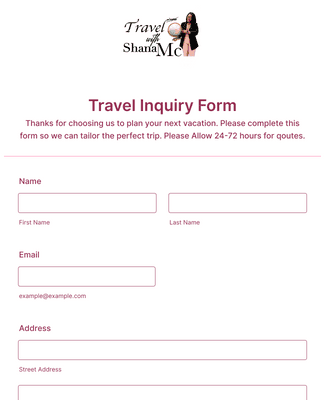 Travel Inquiry Form Template | Jotform