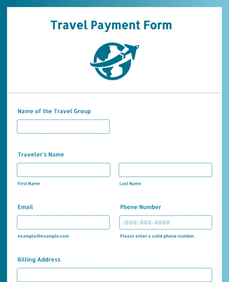 Travel Payment Form Template | Jotform