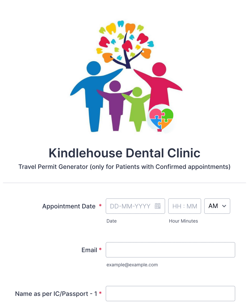 Travel Permit Form for Dental Clinic Form Template | Jotform