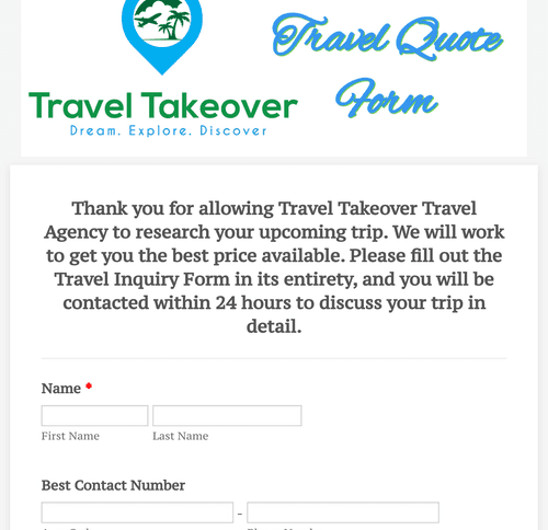 Travel Quote Form Template | Jotform