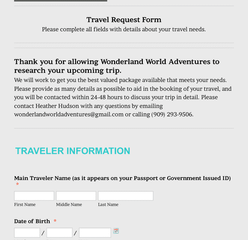 Travel Request Form Specialty Form Template | Jotform