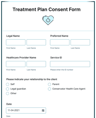 Treatment Plan Consent Form Template | Jotform