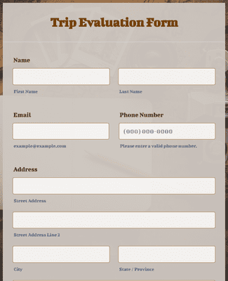 Trip Evaluation Form Template | Jotform