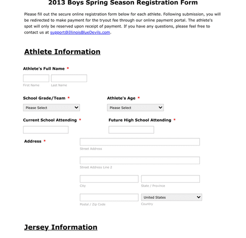 Basketball Tryout Form Template | Jotform