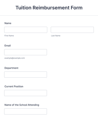 Tuition Reimbursement Form Template | Jotform