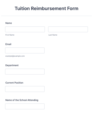 Tuition Reimbursement Form Template | JotForm