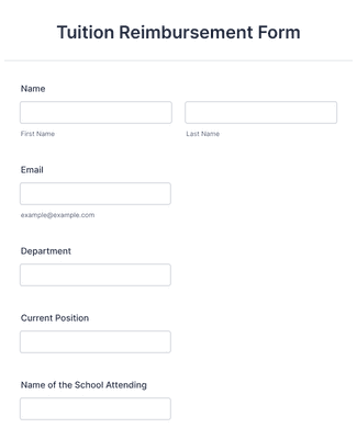 Tuition Reimbursement Form Template | Jotform