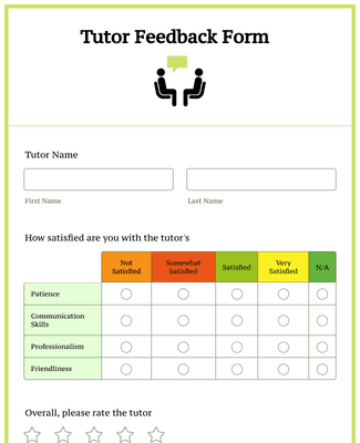 Tutor Feedback Form Template | Jotform