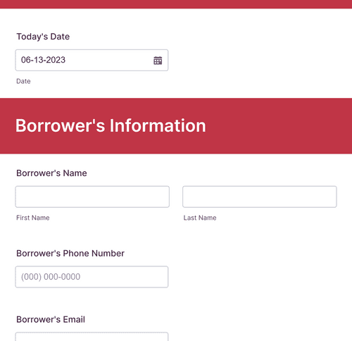 Uniform Borrower Assistance Form Template | Jotform