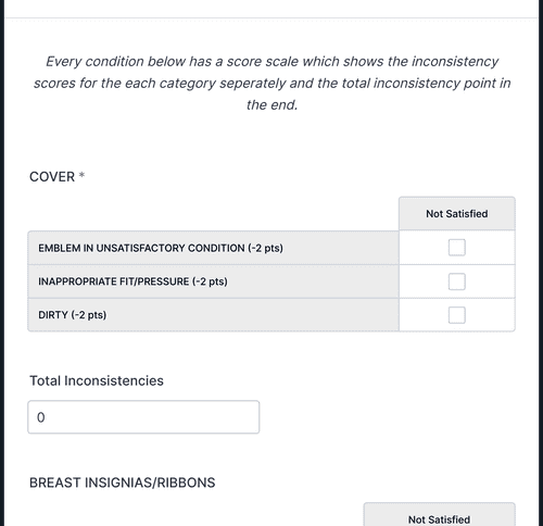 Uniform Inspection Checklist Form Template | Jotform