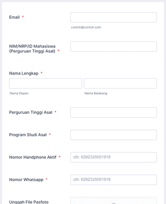 Universitas Airlangga UNAIR Template Formulir | Jotform