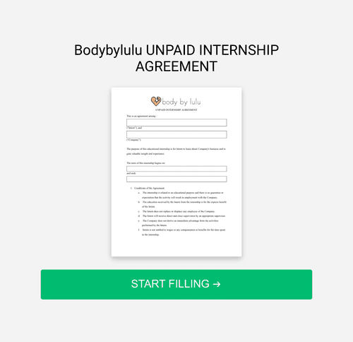 UNPAID INTERNSHIP AGREEMENT Form Template | Jotform