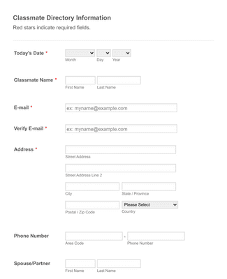 Alumni Contact Directory Form Template | Jotform