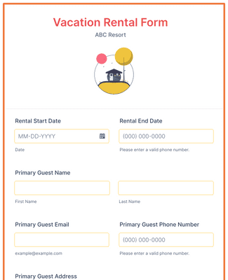 Vacation Rental Form Template | Jotform
