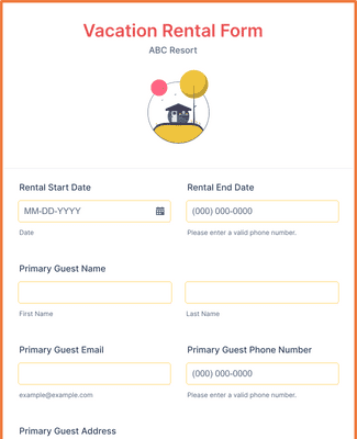 Vacation Rental Form Template | Jotform