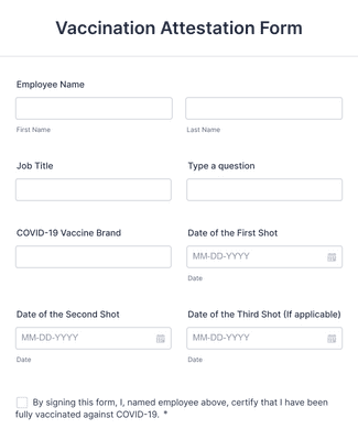Vaccination Attestation Form Template | Jotform