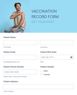 Vaccination Record Form Template | Jotform