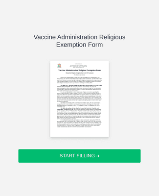 Vaccine Administration Religious Exemption Form Template | Jotform