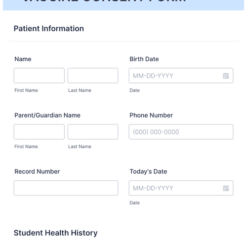 Vaccine Consent Form Template | Jotform