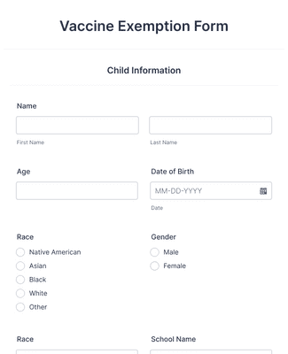 Vaccine Exemption Form Template | Jotform