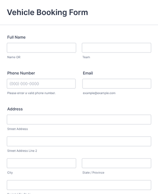 Trucking Booking Form Template | Jotform