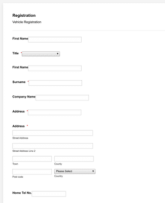 Fahrzeugübergabe Formular Formularvorlage | Jotform