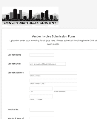 Vendor Invoice Submission Form Template | Jotform