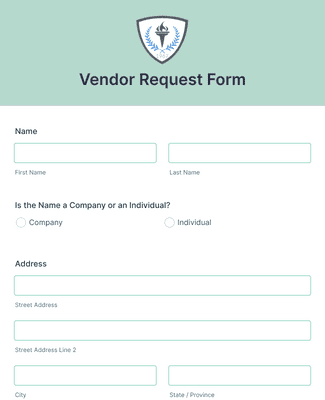 Vendor Request Form Template | Jotform