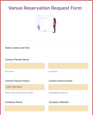 Venue Reservation Request Form Template | Jotform
