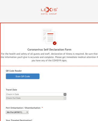Vessel COVID-19 Self Declaration Form Template | Jotform