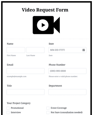 Video Request Form Template | Jotform