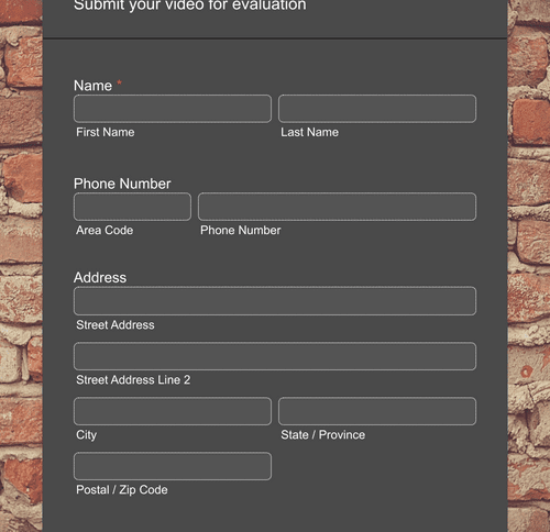 Video Submission Form Template | Jotform