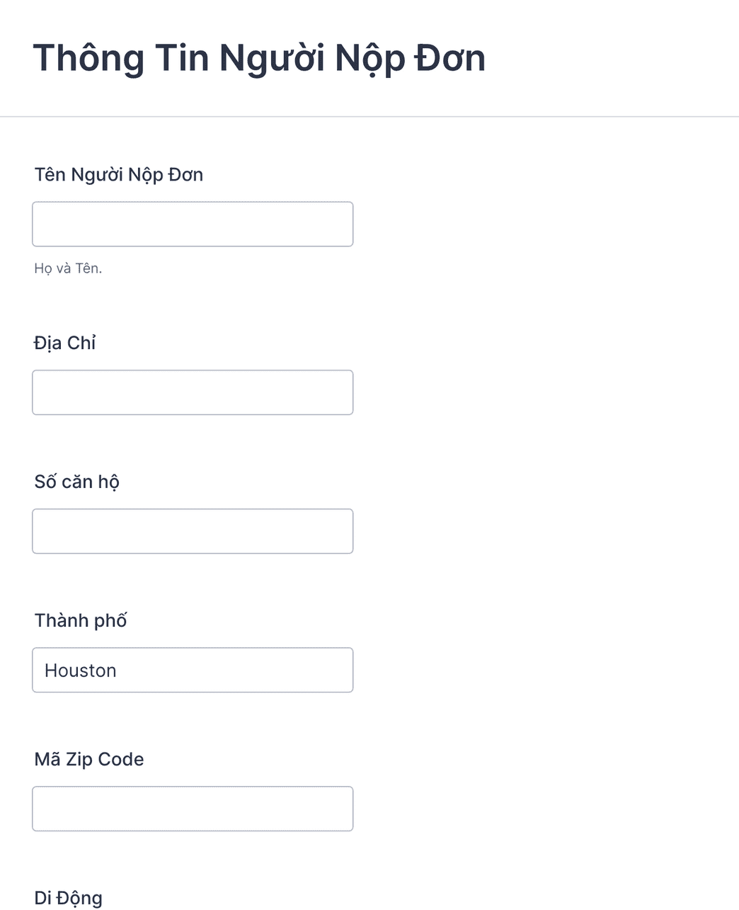 Vietnamese Utility Assistance Application Form Template Jotform 0163