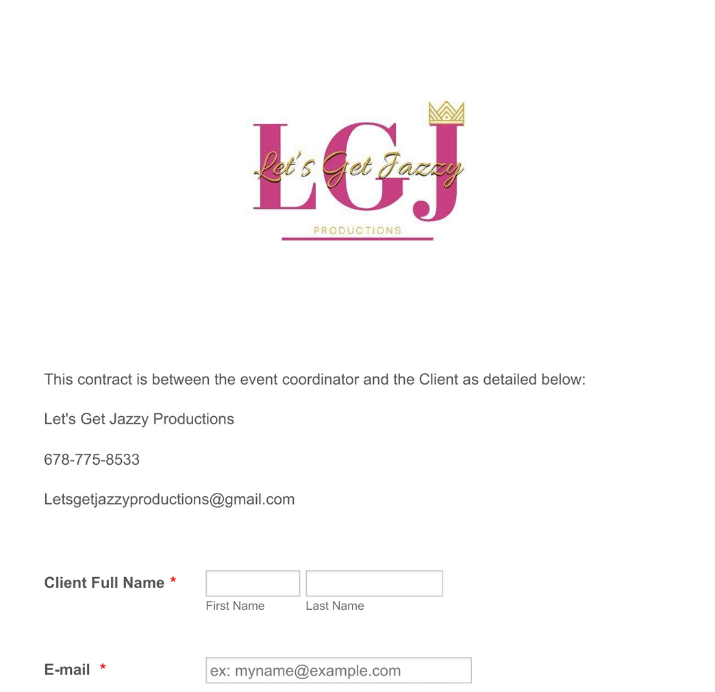 Virtual Baby Shower_ Client Agreement Form (With Deposit) Form Template ...