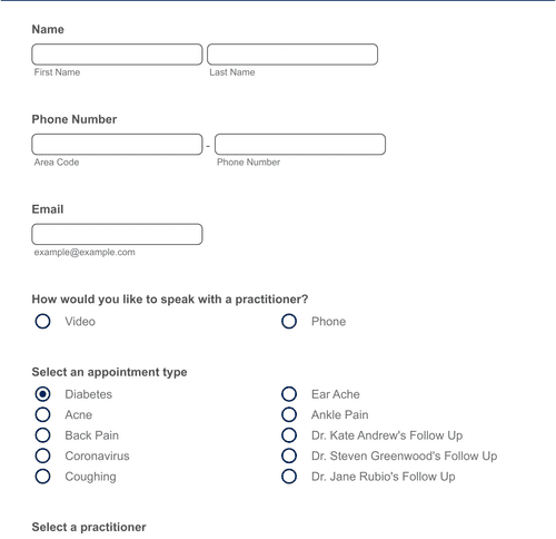 Virtual Consult Form Template | Jotform