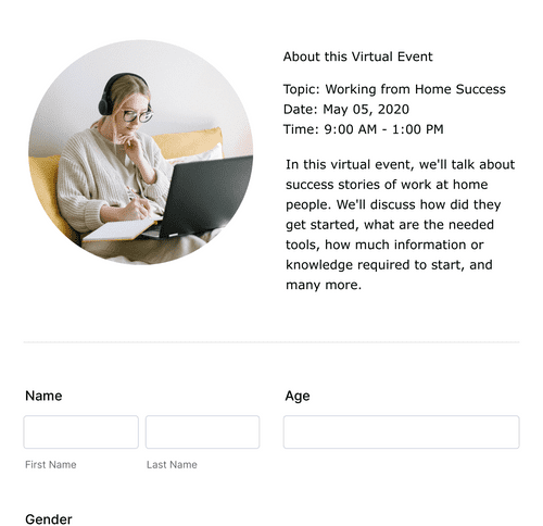 Virtual Job Fair Employer Registration Form Template | Jotform