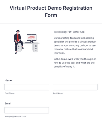 Virtual Product Demo Registration Form Template | Jotform