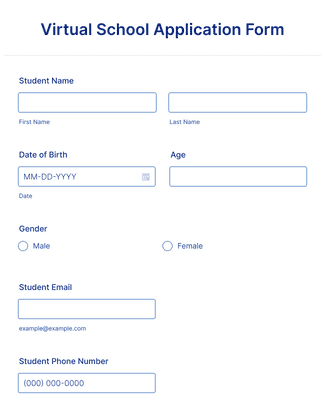 Virtual School Application Form Template | Jotform