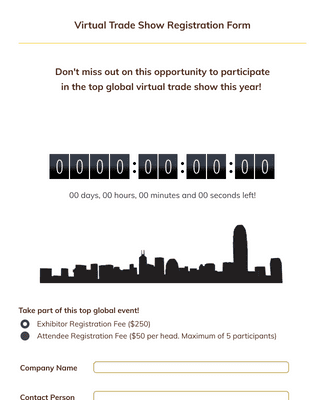 Virtual Trade Show Registration Form Template | Jotform