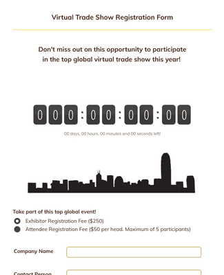 Virtual Trade Show Registration Form Template | Jotform
