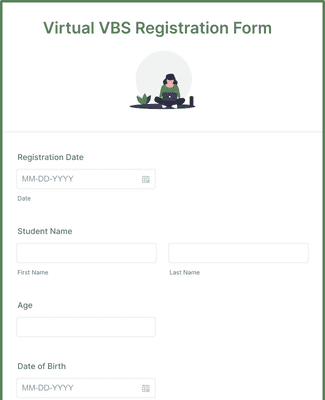 Virtual VBS Registration Form Template | Jotform