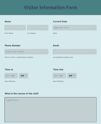 Visitor Information Form Template | Jotform