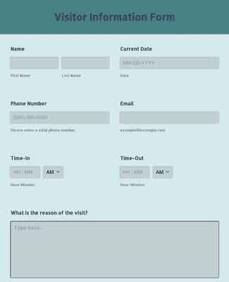 Visitor Information Form Template | Jotform