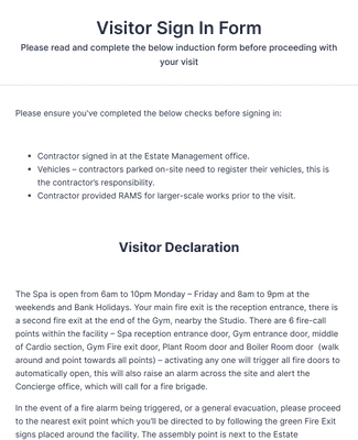 Visitor Sign-In Form Template | Jotform