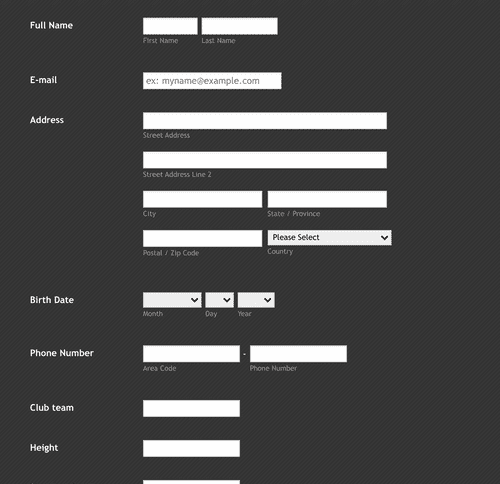 Volleyball Recruitment Membership Form Template | Jotform