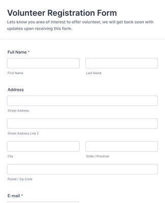 Volunteer Task Form Template | Jotform